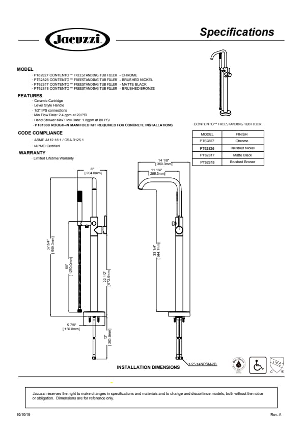 Celeste™ 6732 Freestanding Bath | Jacuzzi.com | Jacuzzi®